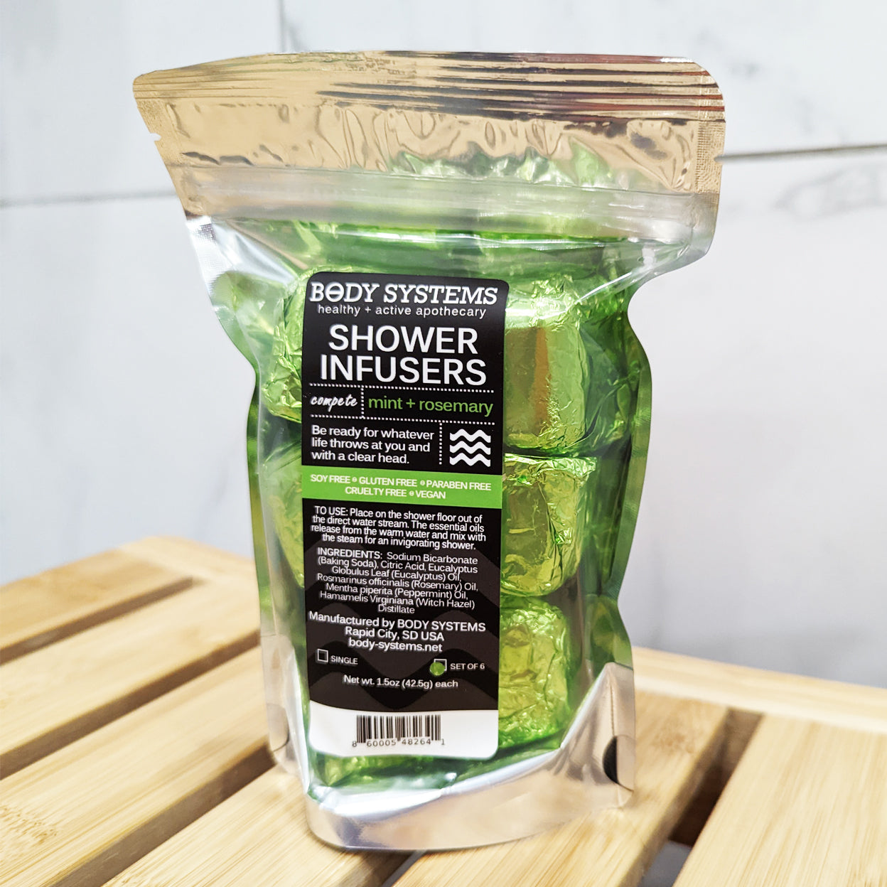 Mint + Rosemary Shower Infusers – Body Systems Skincare